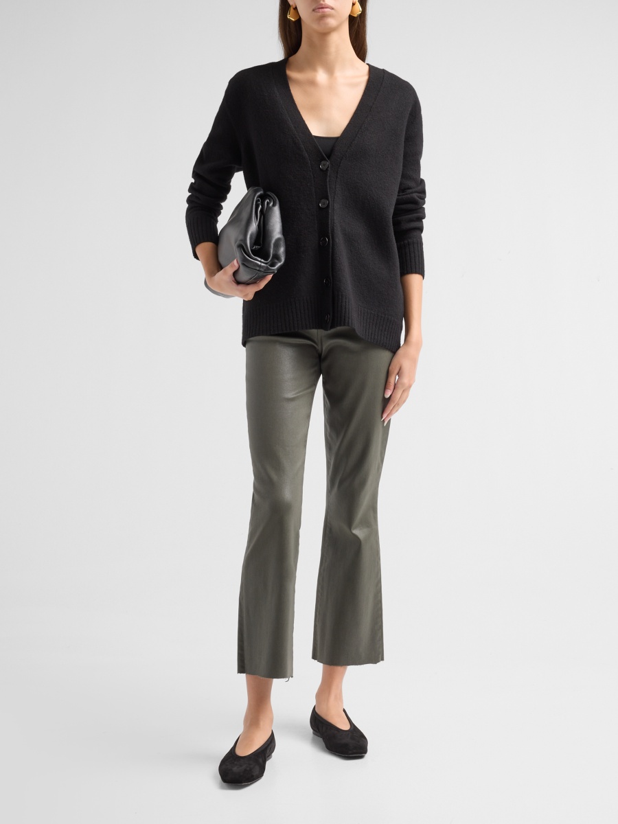 L'AGENCE kendra coated high-rise crop flare jeans
